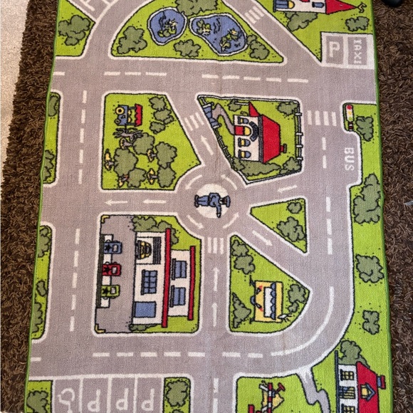 Other | Colorful Kids Play Rug With Road Map Design | Poshmark